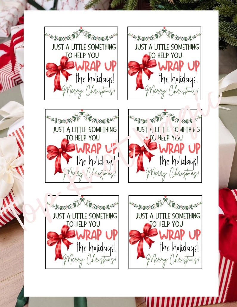 Christmas Gift Wrap Tag Digital Download A Little Something to Help You ...