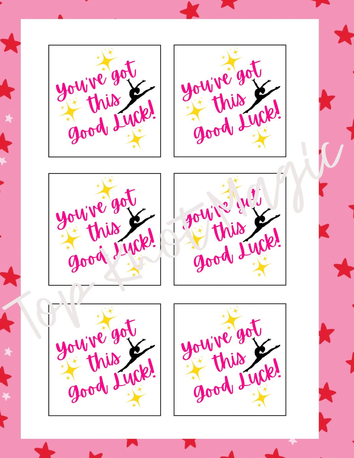 Printable Dance Good Luck Tags You've Got This Gift Tag Dance ...
