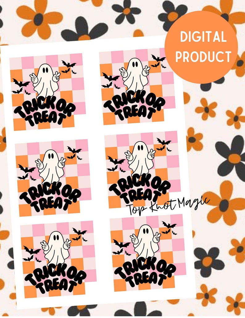 Printable Halloween Treat Tag, Instant Digital Download, Teacher Gift ...