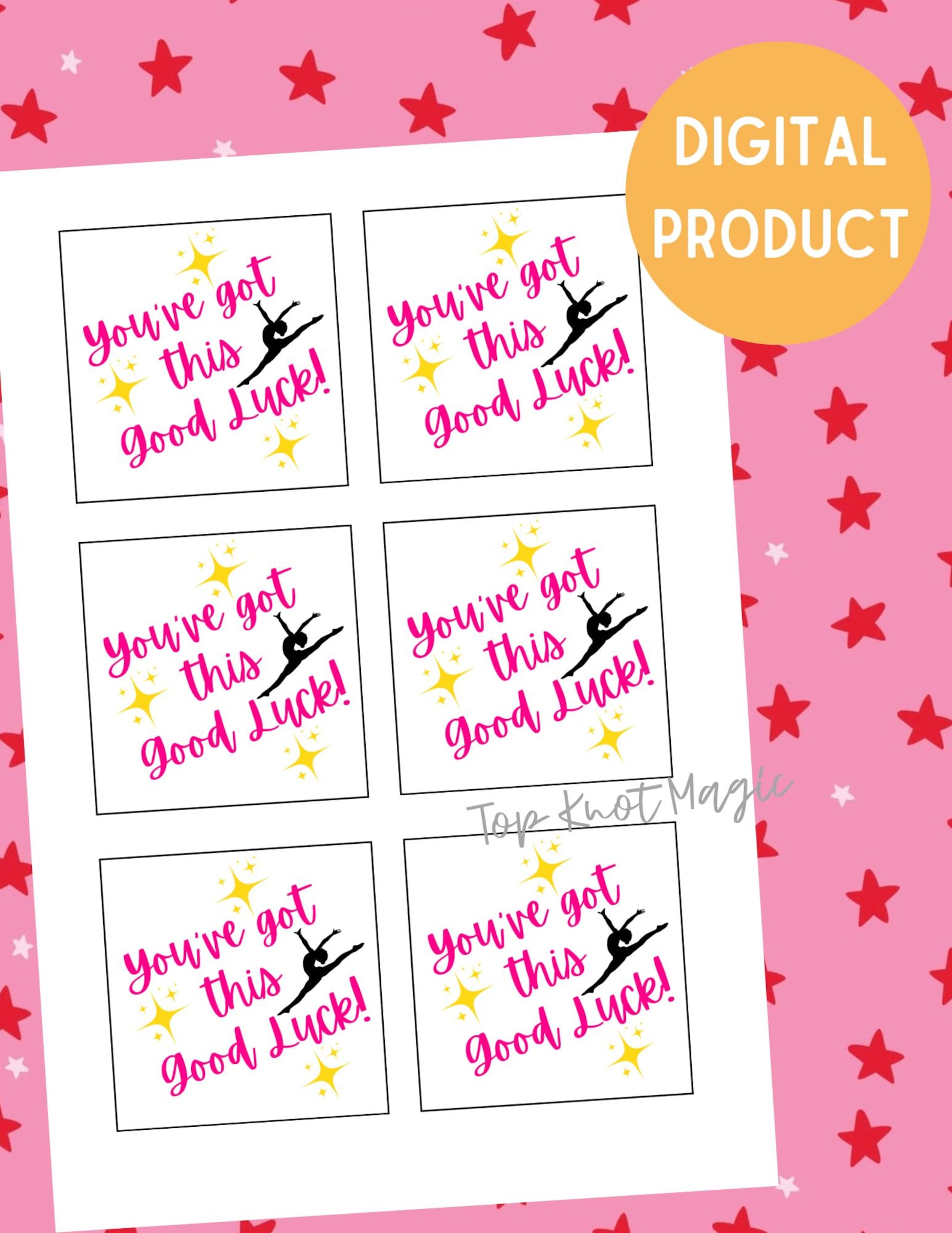 Printable Dance Good Luck Tags You've Got This Gift Tag Dance ...