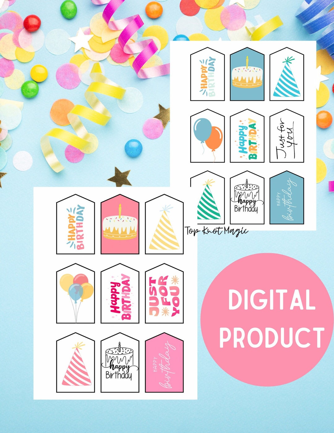 Happy Birthday Gift Tag, Family Gift Tag, Birthday Tag, Hostess Gift ...