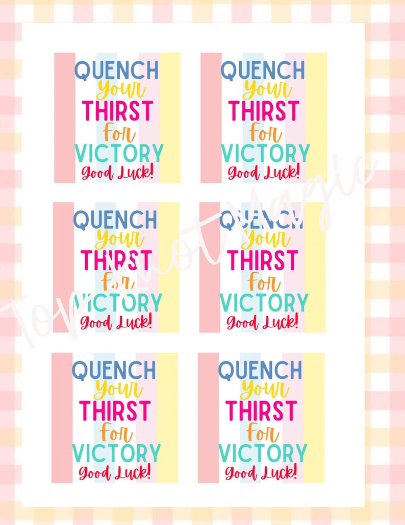 Dance Good Luck Instant Download Printable Tag, Quench Your Thirst for ...