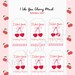 Cherry Valentines Gift Tag Valentine, I Like You Cherry Much Tag ...