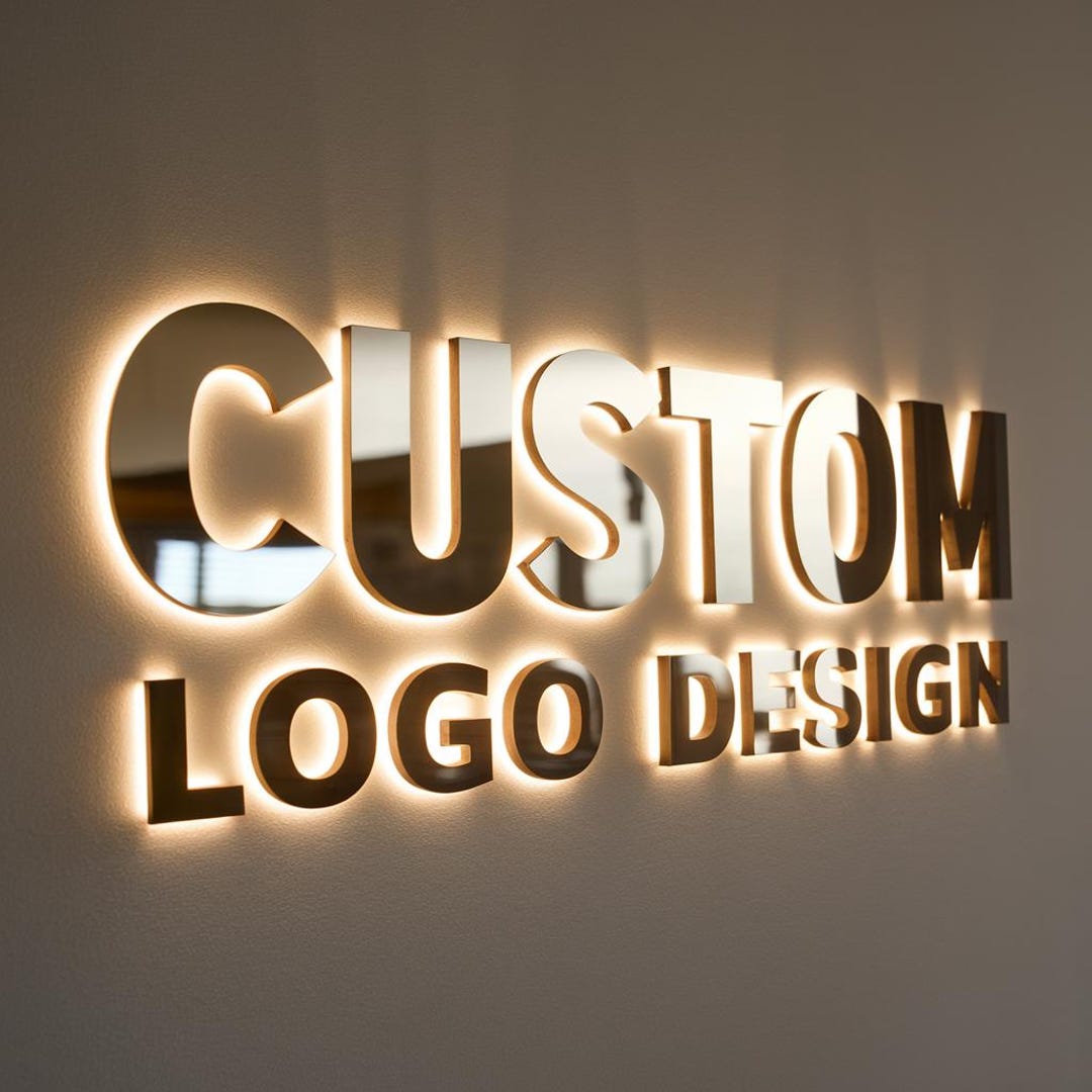 Custom Led Logo Sign | 3D Design Custom Logo Sign | Led Backlit Signage ...