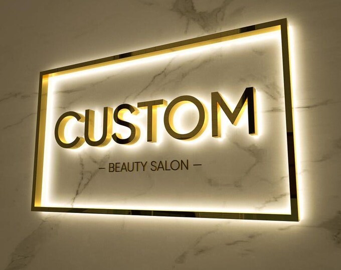 Reception Office Lobby Led Sign | Illuminated Business Signage | Custom ...
