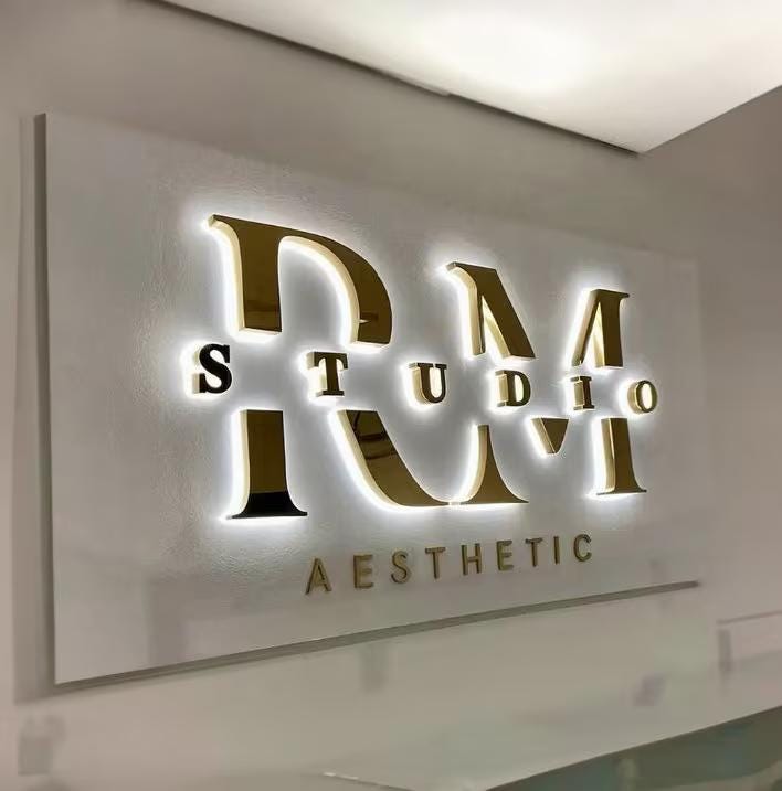 Light up Salon Sign | Reception Wall Logo Sign | Custom Backlit ...
