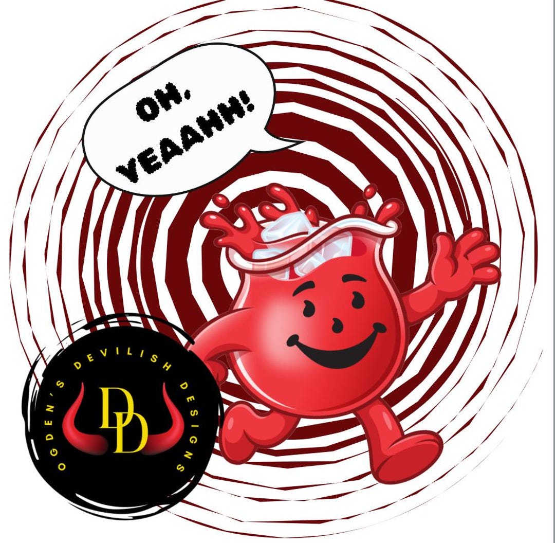 Kool-aide Man Sublimation, Craft Sublimation,oh, Yeaahh, Retro, Kool ...