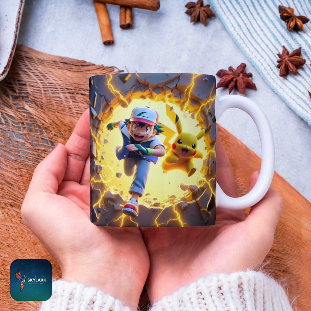 3D Boy and Yellow Monster Mug Wrap,cartoons Digital Wrap Template ...