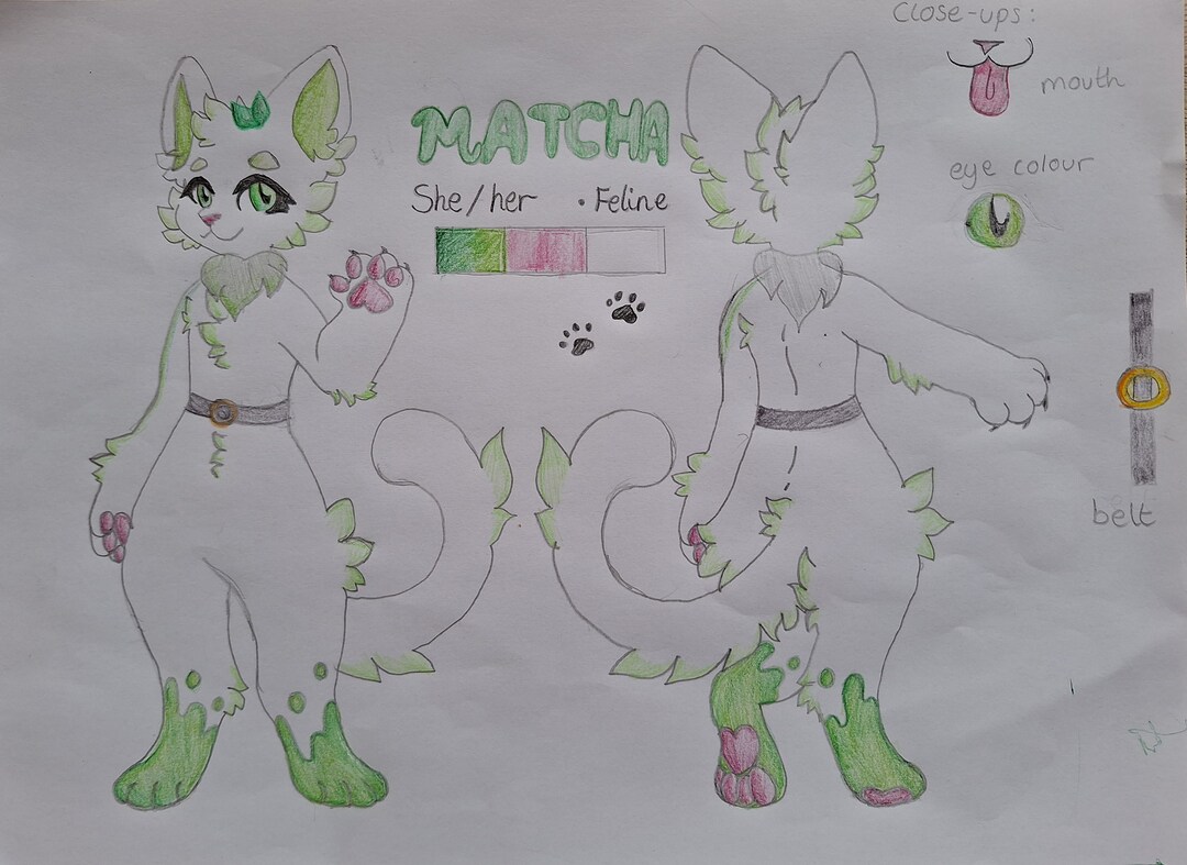 Fursona Style Original Pencil Drawing - Etsy