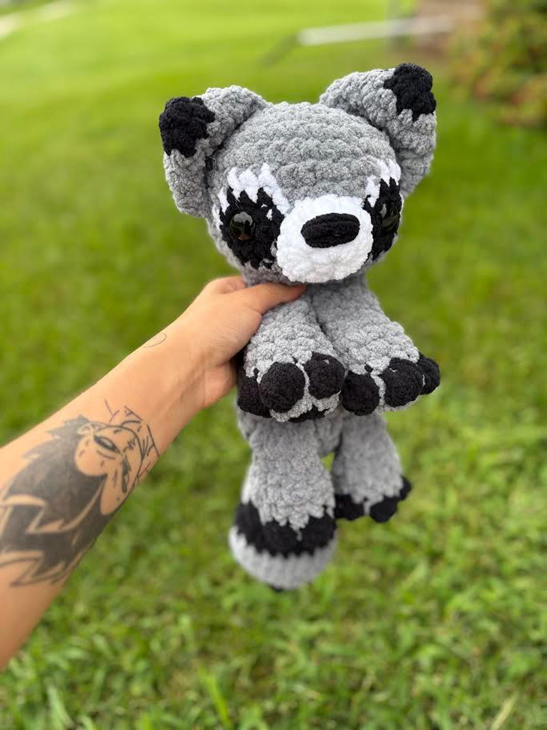 Crochet Animal Snuggler Trio: Lion, Fox, Raccoon Plush Set - Etsy