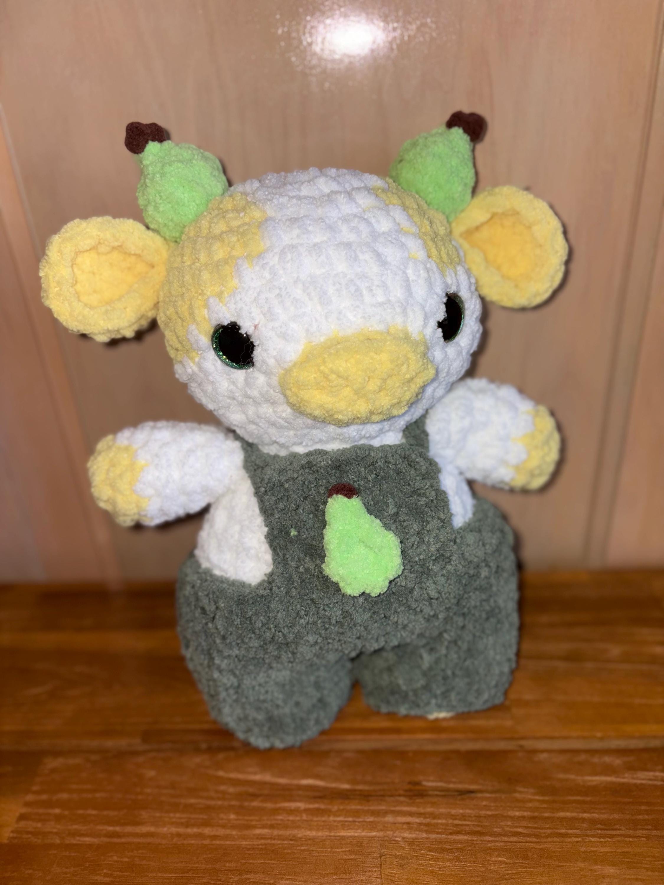 ADORABLE Fruit Cow Stuffed Animal - Berry Cow in Overalls - Handmade ...