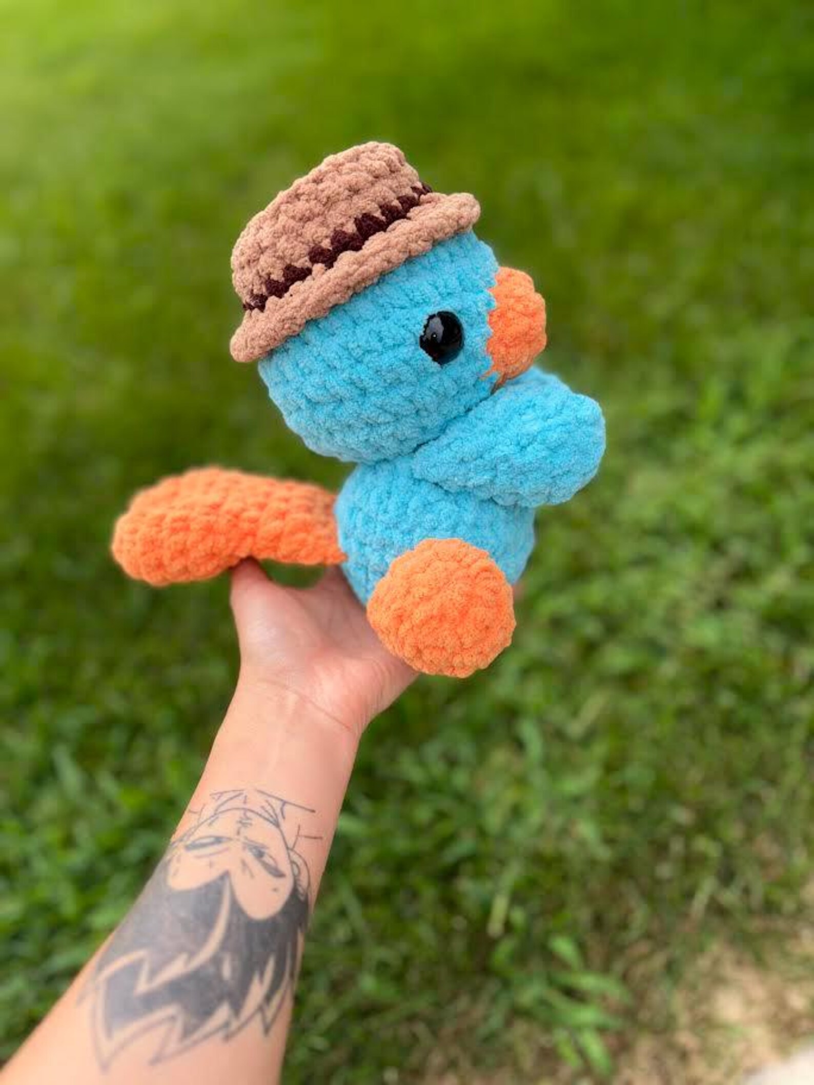 Crochet Perry the Platypus Plush - Handmade Agent P Stuffed Animal ...