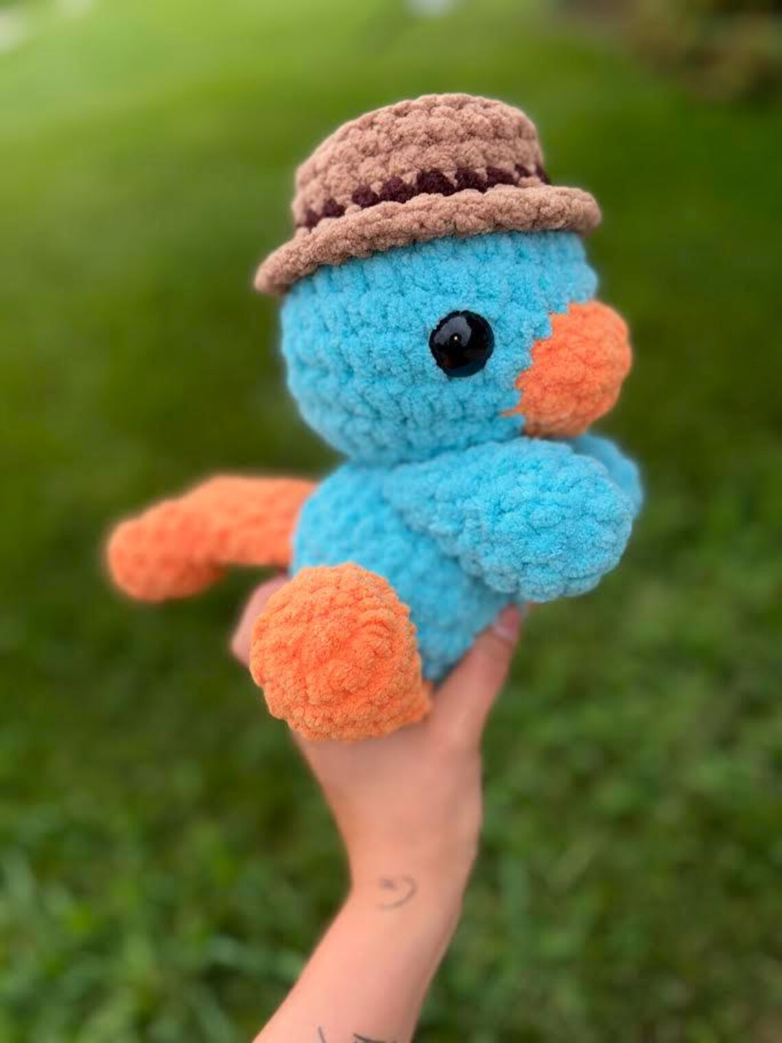 Crochet Perry the Platypus Plush - Handmade Agent P Stuffed Animal ...
