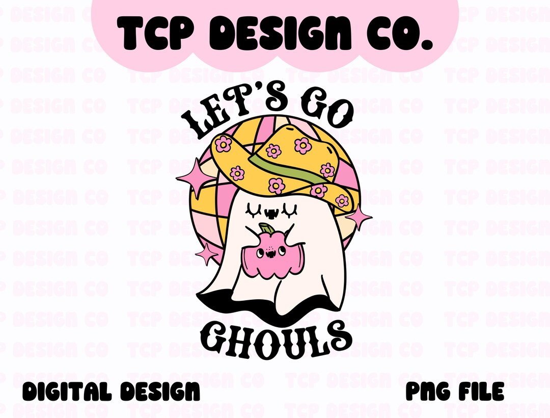 Let's Go Ghouls PNG: Funny Spooky Disco Ghost Design (digital Download ...