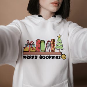 Merry Bookmas PNG Digital Design for Stickers Sublimation Tshirt Mug ...