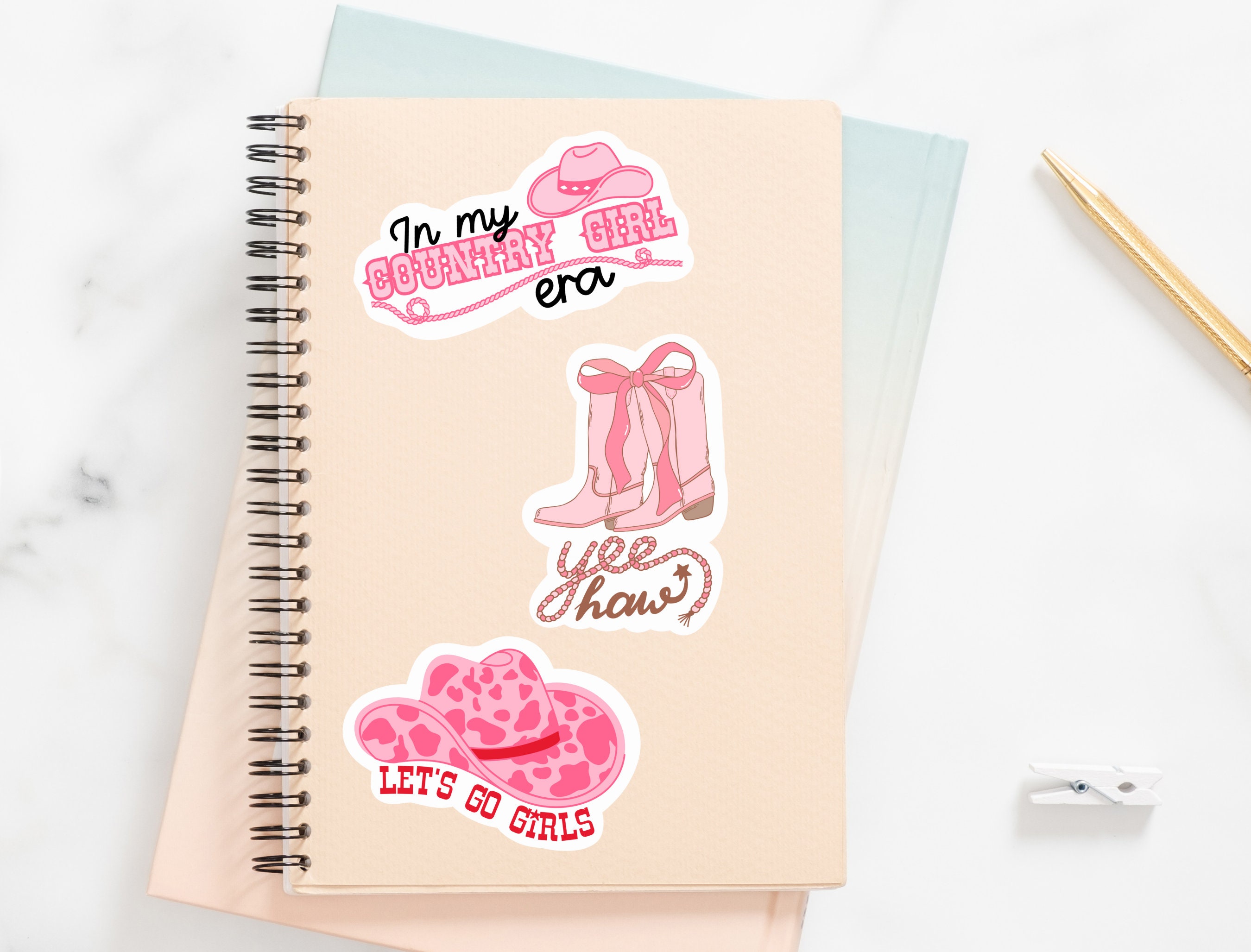 Pink Country Western Bundle PNG Digital Design for Stickers Sublimation ...