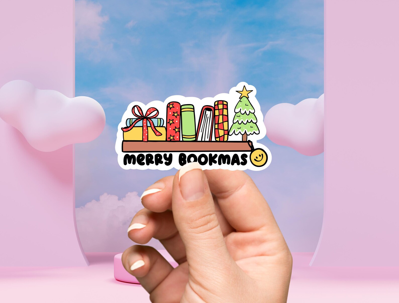 Merry Bookmas PNG Digital Design for Stickers Sublimation Tshirt Mug ...