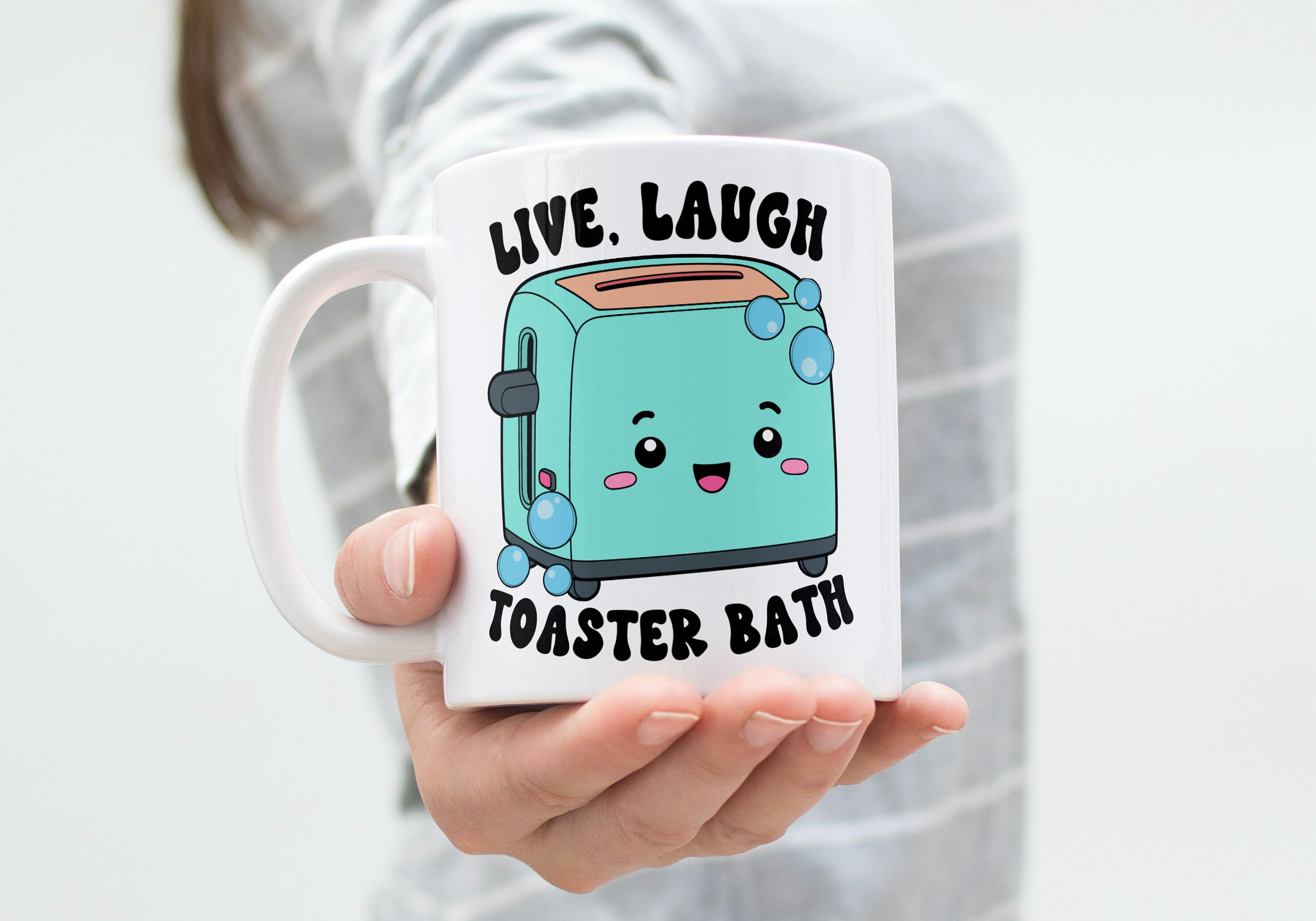 Live Laugh Toaster Bath PNG Digital Design for Stickers Sublimation ...