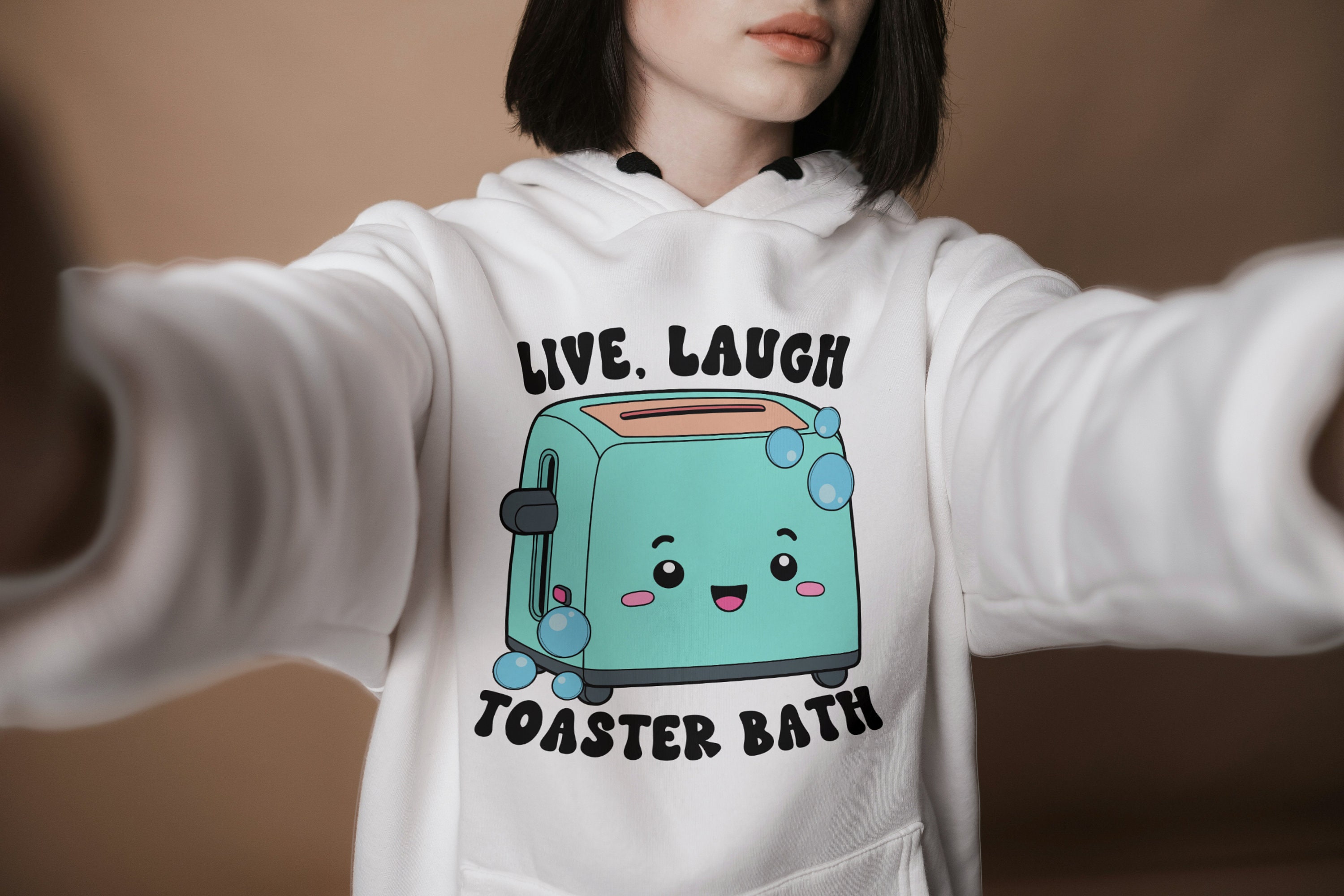 Live Laugh Toaster Bath PNG Digital Design for Stickers Sublimation ...