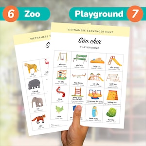 Vietnamese Summer Scavenger Hunt Game Learn Vietnamese Kids Vietnamese ...
