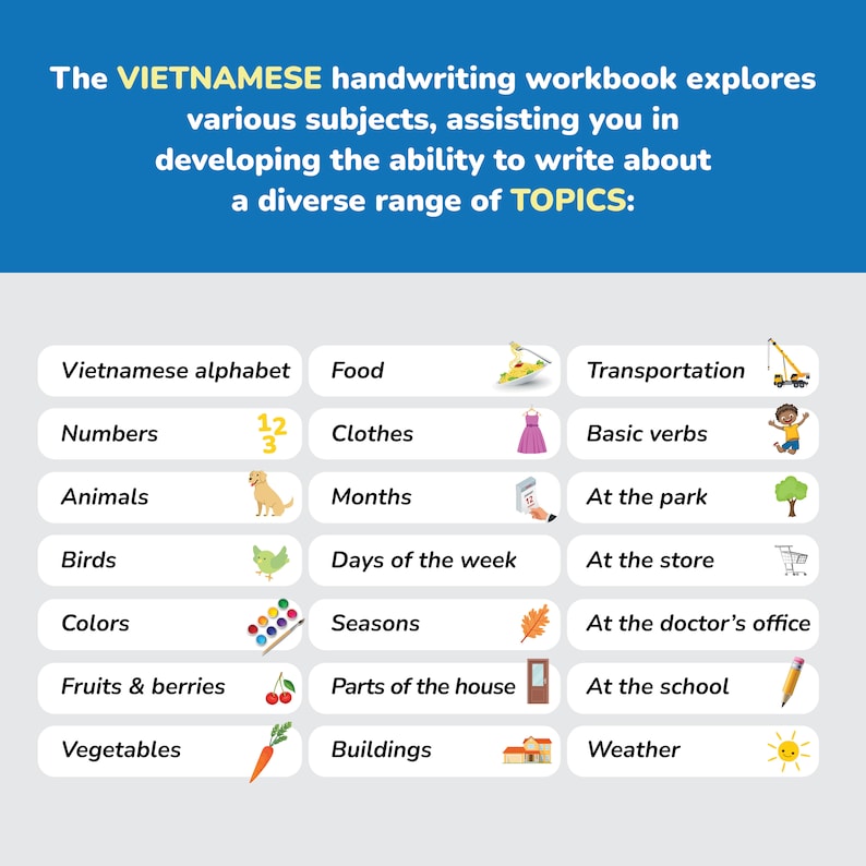 Vietnamese Handwriting Workbook Vietnamese Alphabet Worksheet ...
