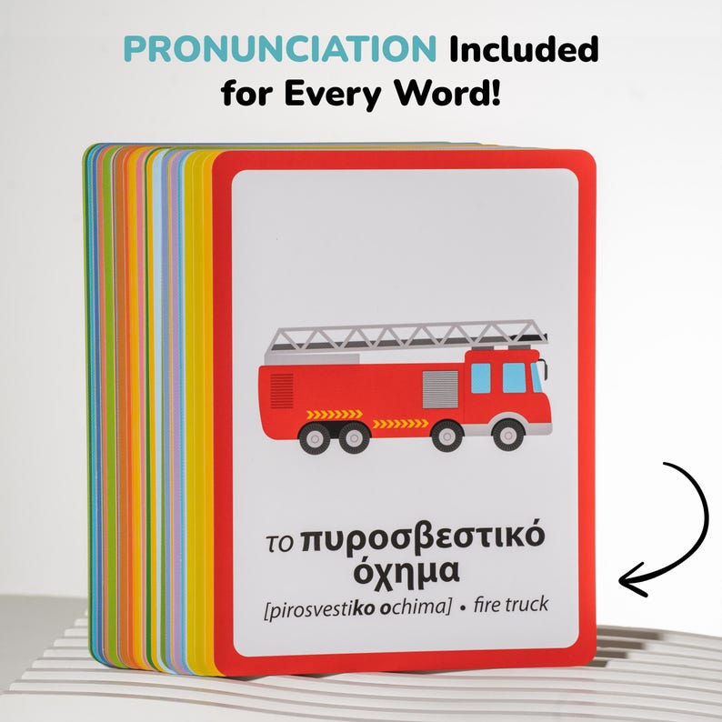 PRINTED Greek Flashcards Greek Language Learning Greece Vocabulary ...