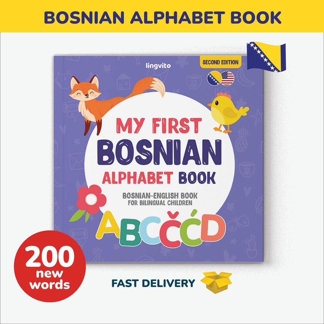 Bosnian Alphabet Book First Teach Bosnian Words Bilingual Education ...