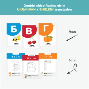 Ukrainian Alphabet Flashcards Tracing Ukrainian Letters Ukrainian ...