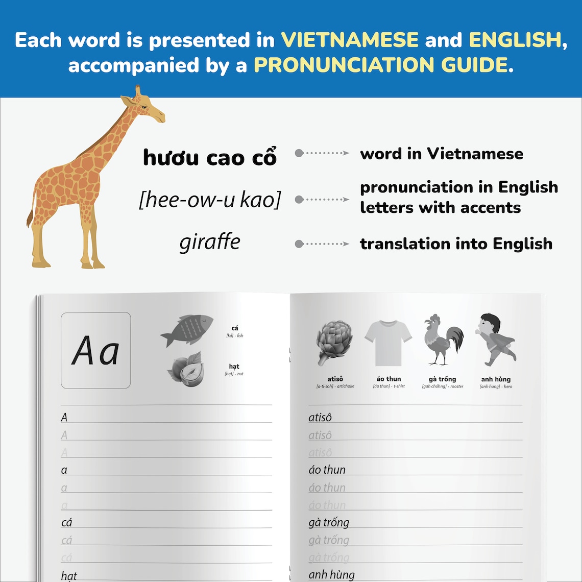 Vietnamese Handwriting Workbook Vietnamese Alphabet Worksheet ...