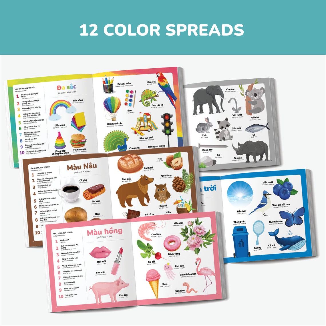 Vietnamese Colors Book for Kids Vietnamese Language Vietnamese English ...