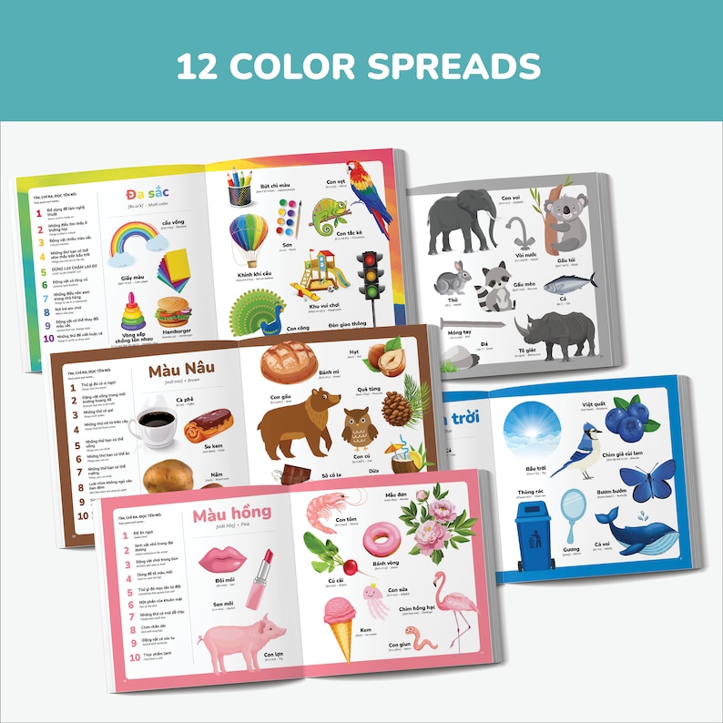 Vietnamese Colors Book for Kids Vietnamese Language Vietnamese English ...