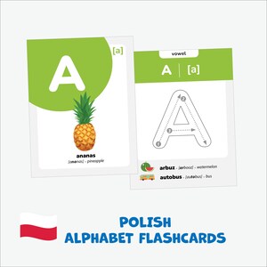 Polish Alphabet Flashcards Tracing Polish Letters Language Polish ...