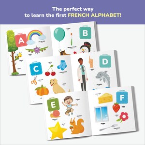 French Alphabet Book First Teach French Words Bilingual Education Learn ...