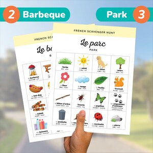 French Summer Scavenger Hunt Game Learn French Kids French Education ...