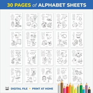 German Alphabet Coloring Sheets Tracing Letter Font German Printable ...