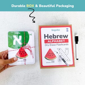 PRINTED Hebrew Alphabet Flashcards Dry Erase Laminated Hebrew Language ...
