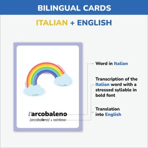 Italian First Words Flashcards Learn Italian Language Italian ...