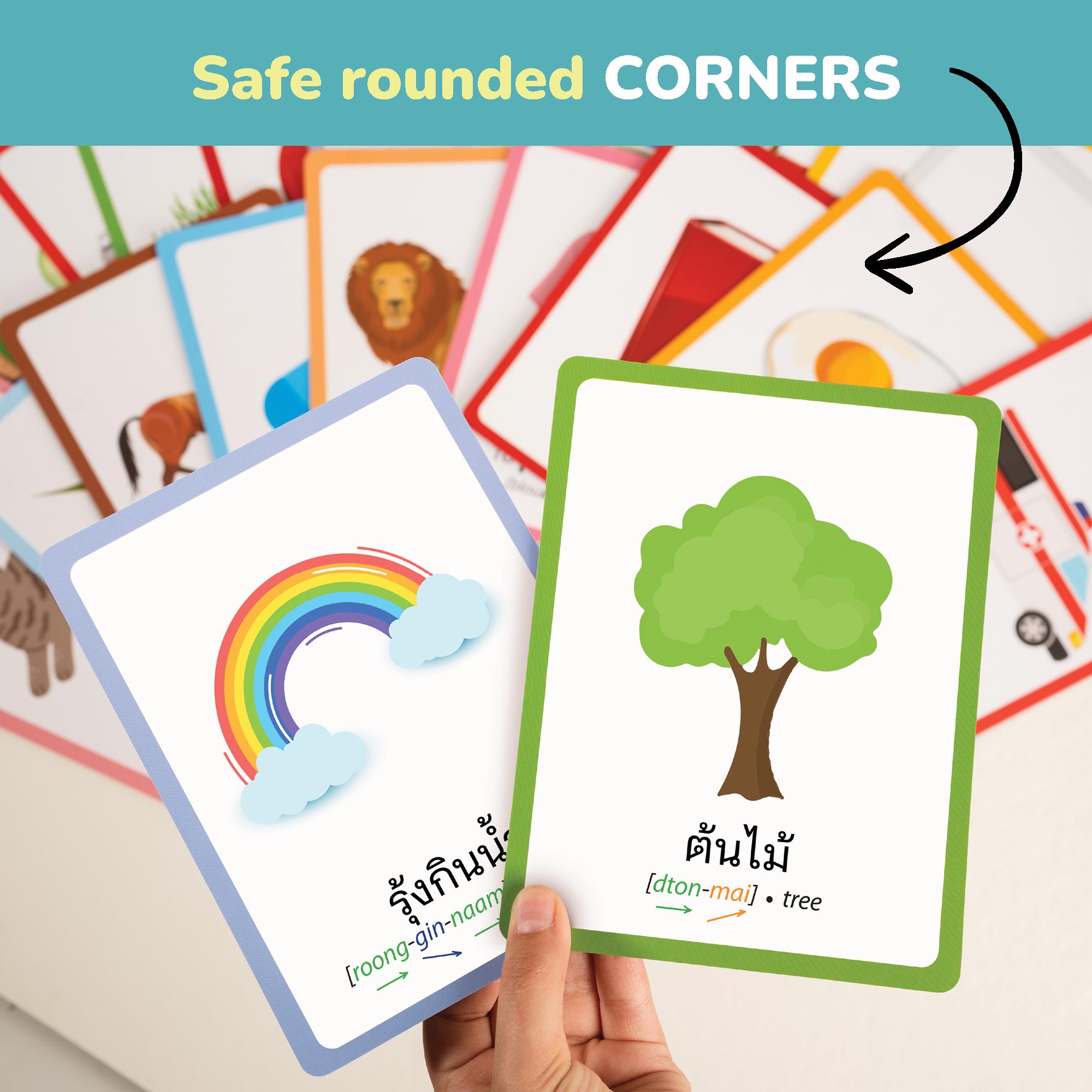 PRINTED Thai Flashcards First Words Learn Thai Language for Kids and ...