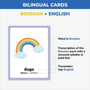 Bosnian First Words Flashcards Learn Bosnian Language Bosnian ...