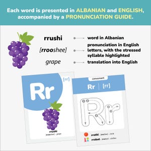 Albanian Alphabet Flashcards Tracing Albanian Letters Albanian Language ...