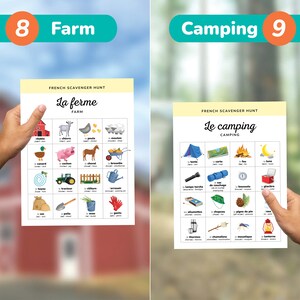 French Summer Scavenger Hunt Game Learn French Kids French Education ...