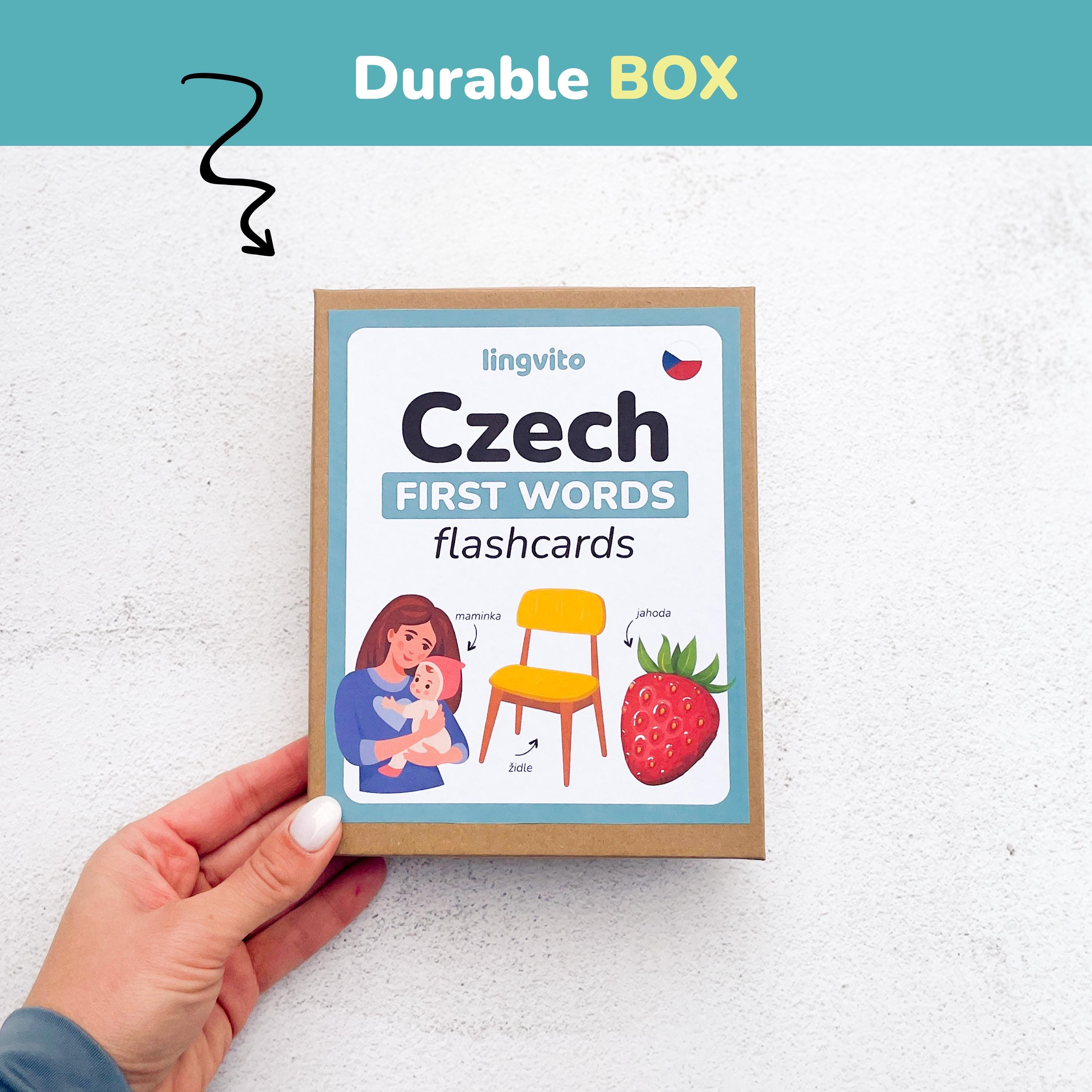 PRINTED Czech Flashcards First Words Czech Language Learn Czech Baby ...