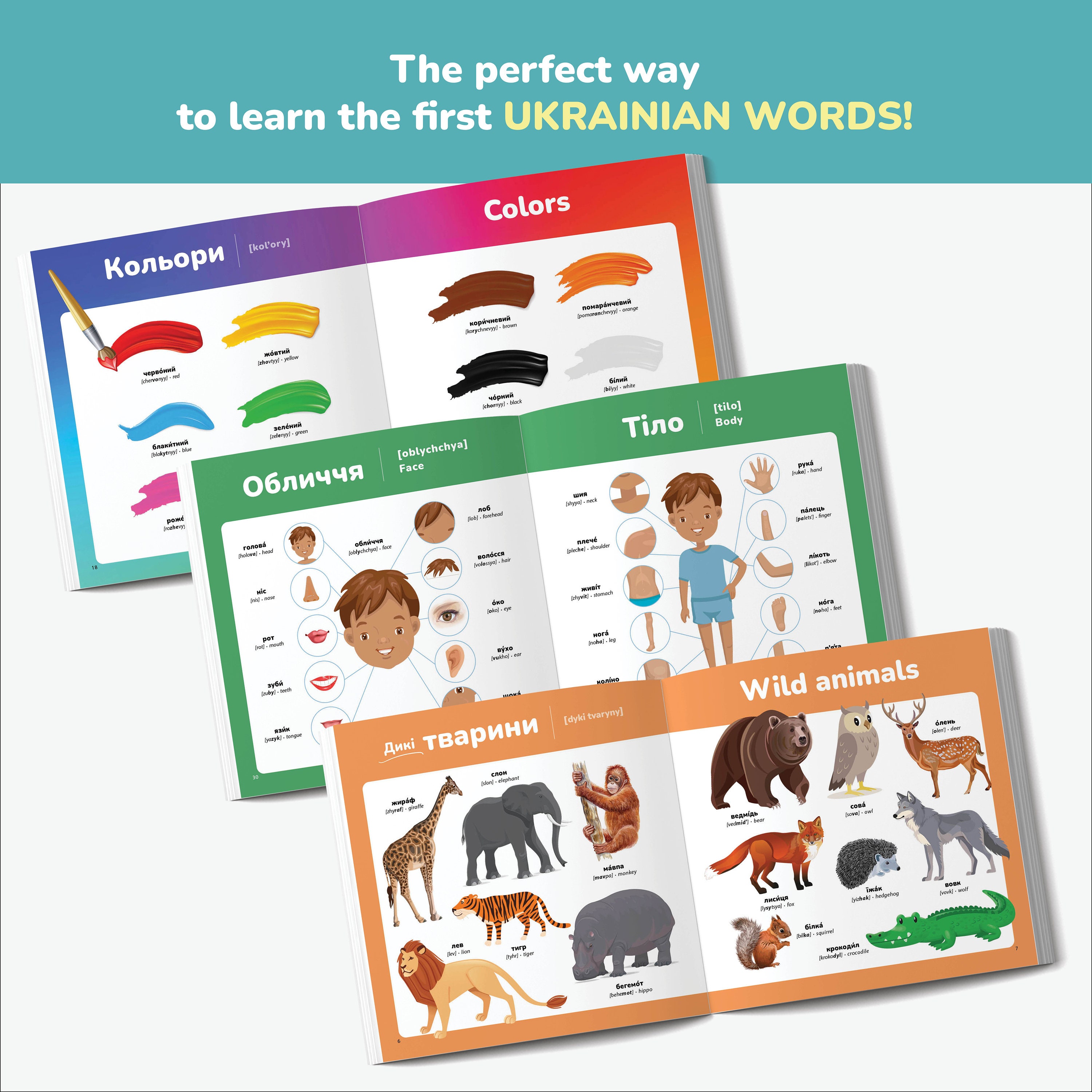 My First Ukrainian Book, Ukrainian Books for Kids, Ukrainian Alphabet ...