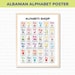 Albanian Alphabet Poster Teach Albanian Letters Educational ABC Print ...