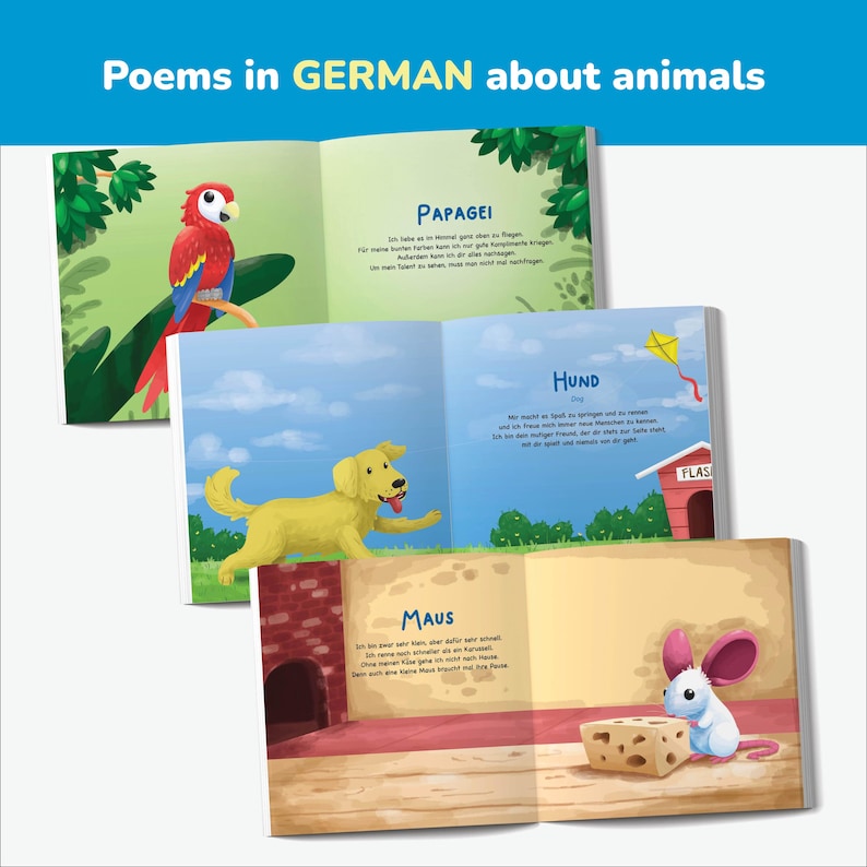 My First German Animal Poem Book for Kids German Language Learn German ...