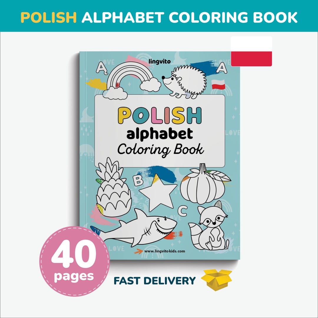 Polish Alphabet Coloring Book Polish Books for Kids Learn Polish ...