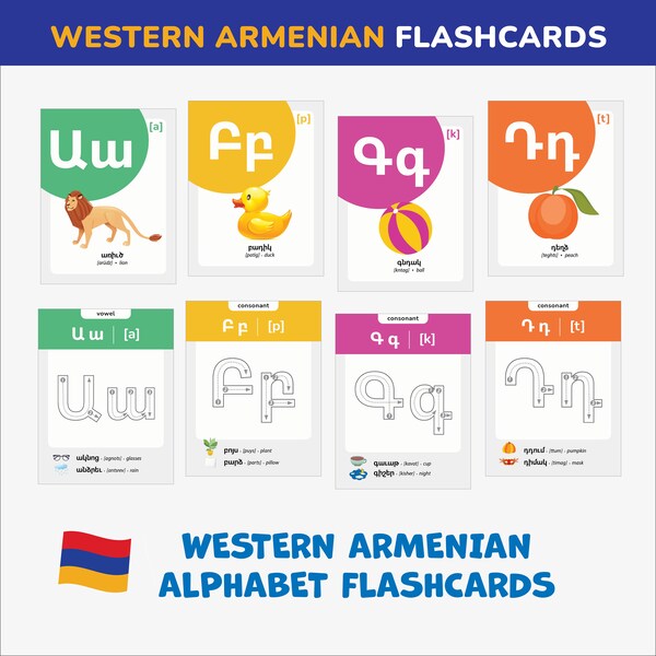 Armenian Alphabet Printable - Etsy