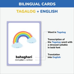 Tagalog First Words Flashcards Learn Tagalog Language Tagalog ...