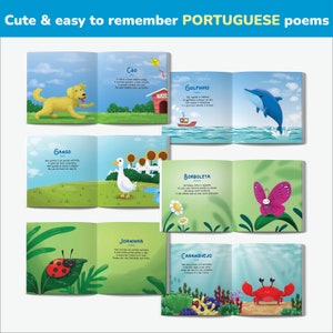 My First Portuguese Animal Poem Book for Kids Portuguese Language Learn ...