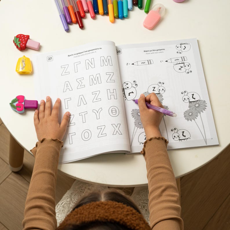 Greek Alphabet Activity Book Greek Books for Kids Learn Greek Language ...
